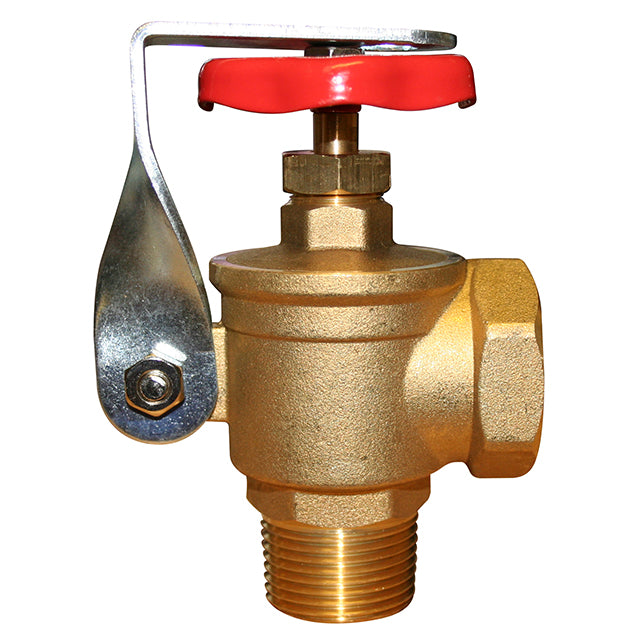 1" Brass Globe Valve Locking. VS2008 | thevalveshop.co.uk